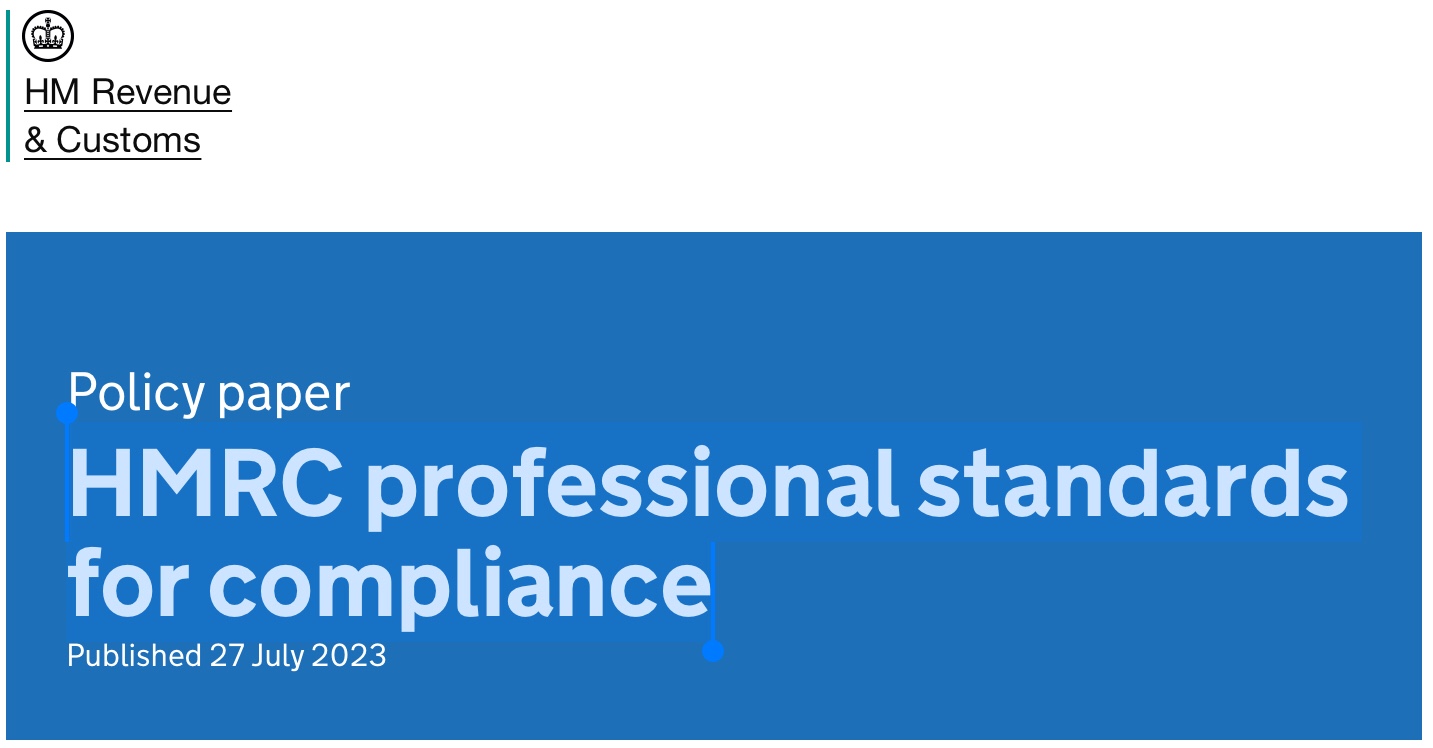 HMRC professional standards for compliance – PAYadvice.UK