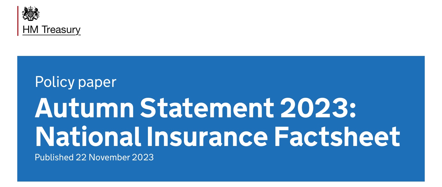 Autumn Statement 2023: National Insurance Factsheet – PAYadvice.UK